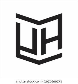 Uh Logo Emblem Monogram Shield Style Stock Vector (Royalty Free ...