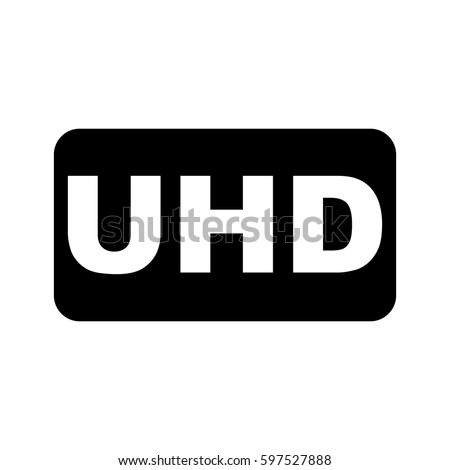 UHD Icon Screen Resolution Quality Vector de stock (libre de regalías ...