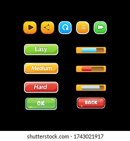 Ui Buttons Ui Game Vector Buttons Stock Vector (Royalty Free ...
