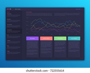 Ui Design Stock Vector: เวกเตอร์สต็อก (ปลอดค่าลิขสิทธิ์) 722555614 ...