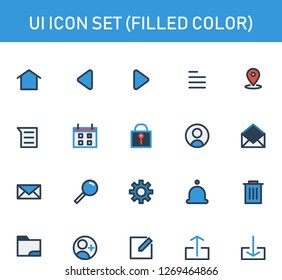 Ui Icon Set Fill Outline Stock Vector (Royalty Free) 1269464866 ...