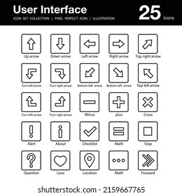 Ui Outline Icon Set Collection Stock Vector (Royalty Free) 2159667765 ...