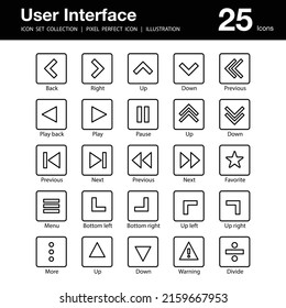 Ui Outline Icon Set Collection Stock Vector (Royalty Free) 2159667953 ...