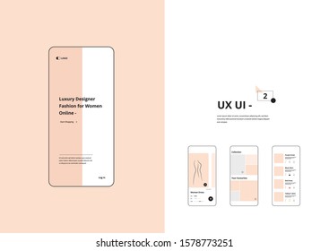 Ui Ux Application Template Modern Simple Stock Vector (Royalty Free ...