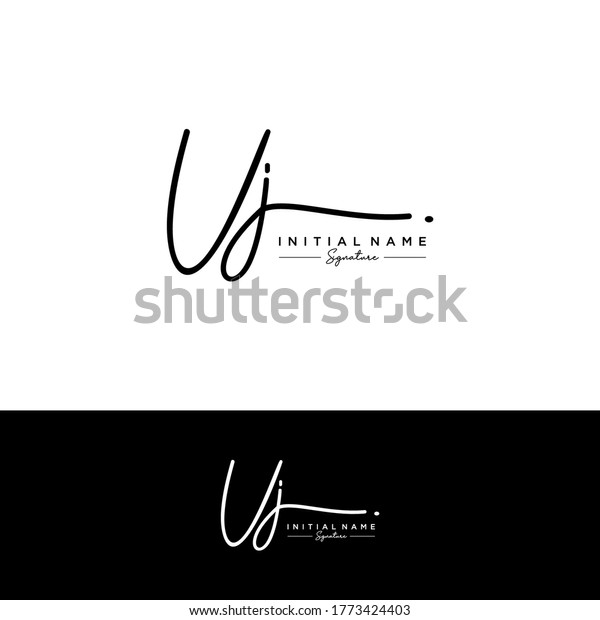 Uj Initial Letter Handwriting Signature Logo Stock Vector (Royalty Free ...