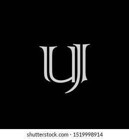 Uj Letter Monogram Abstrac Concept Style Stock Vector (Royalty Free ...