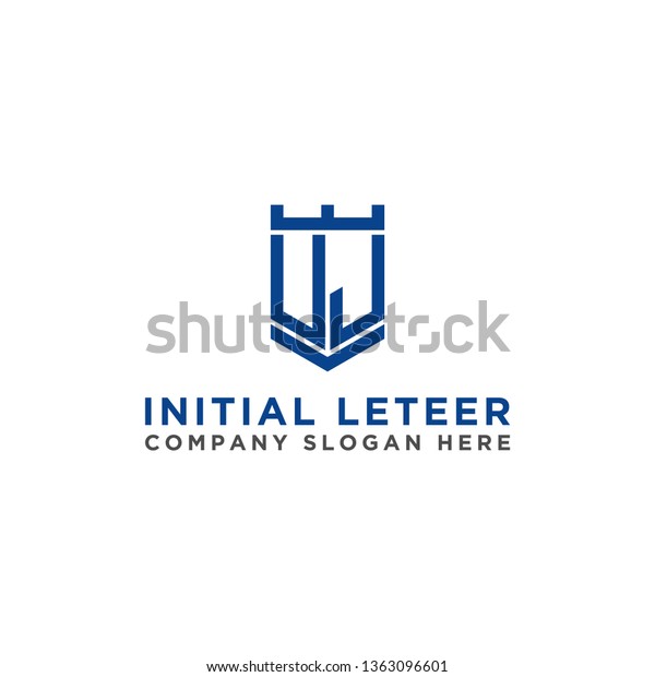 Uj Letters Initial Icon Logo Design Stock Vector (Royalty Free ...