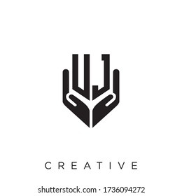 Uj Logo Design Vector Icon Symbol Stock Vector (Royalty Free ...