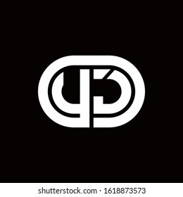Uj Monogram Logo Oval Style On Stock Vector (Royalty Free) 1618873573