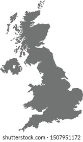 Uk England Map Black Grey On Stock Vector (Royalty Free) 1507951172 ...
