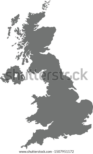 Uk England Map Black Grey On Stock Vector (Royalty Free) 1507951172