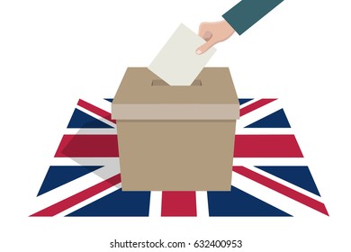 Uk General Election Ballot Box Flat Stock Vector (Royalty Free ...
