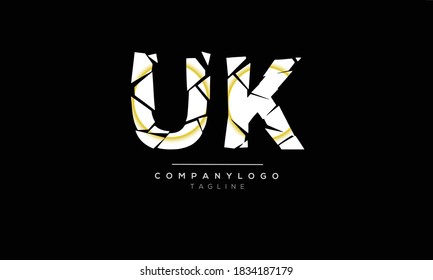 Uk Initials Monogram Letter Text Alphabet Stock Vector (Royalty Free ...