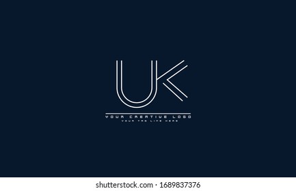 Uk Ku Abstract Vector Logo Monogram Stock Vector (Royalty Free ...