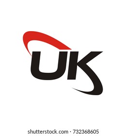 Uk Logo Initial Letter Design Template Stock Vector (Royalty Free ...