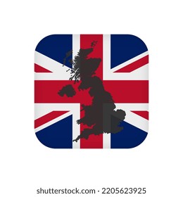 Uk Map Flag Official Colors Vector Stock Vector (Royalty Free ...
