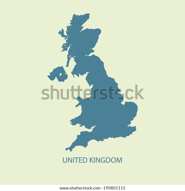 Uk Map Vector United Kingdom Map: vector de stock (libre de regalías ...