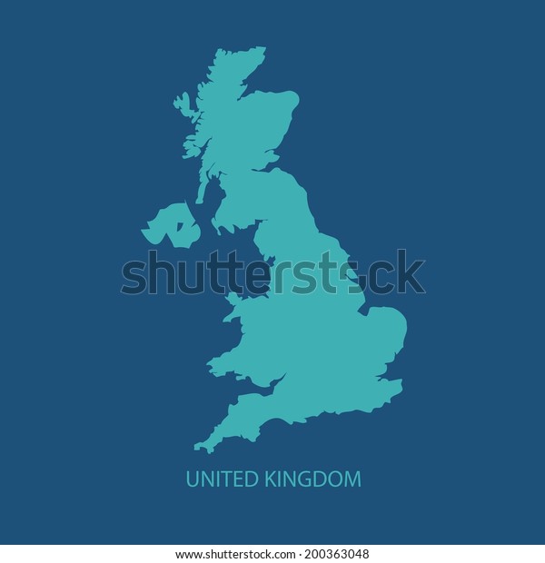Uk Map Vector United Kingdom Map Stock Vector (Royalty Free) 200363048 ...