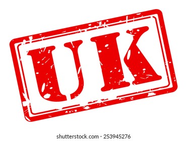 Uk Red Stamp Text On White Stock Vector (Royalty Free) 253945276 ...