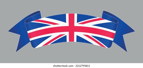 Uk Ribbon Flag Vector Illustration Stock Vector (Royalty Free ...