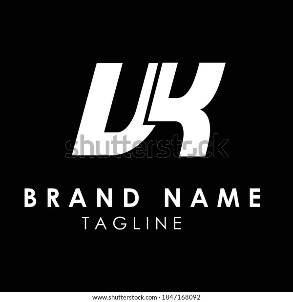 Uk Stylish Font Logo Design Stock Vector (Royalty Free) 1847168092 ...