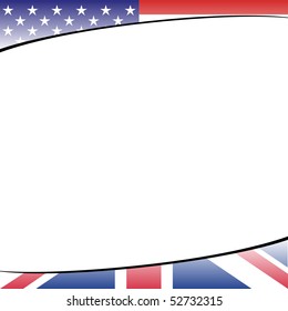 Uk Usa Flags Background Vector Illustration Stock Vector (Royalty Free ...