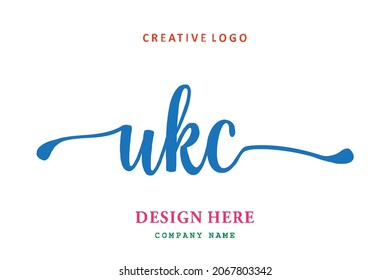 Ukc Lettering Logo Simple Easy Understand Stock Vector (Royalty Free ...