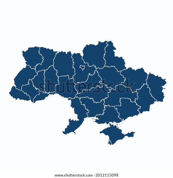 Ukraine Map Color Vector Modern Silhouette Stock Vector (Royalty Free ...
