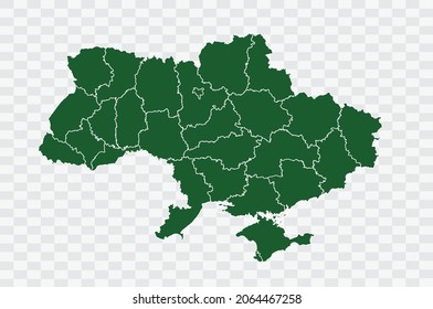 Ukraine Map Green Color On Png Stock Vector (Royalty Free) 2064467258 ...