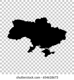 Ukraine Map Isolated On Transparent Background Stock Vector (Royalty ...