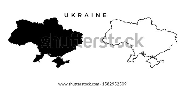 Ukraine Map Vector Map Ukraine Blank Stock Vector (Royalty Free ...