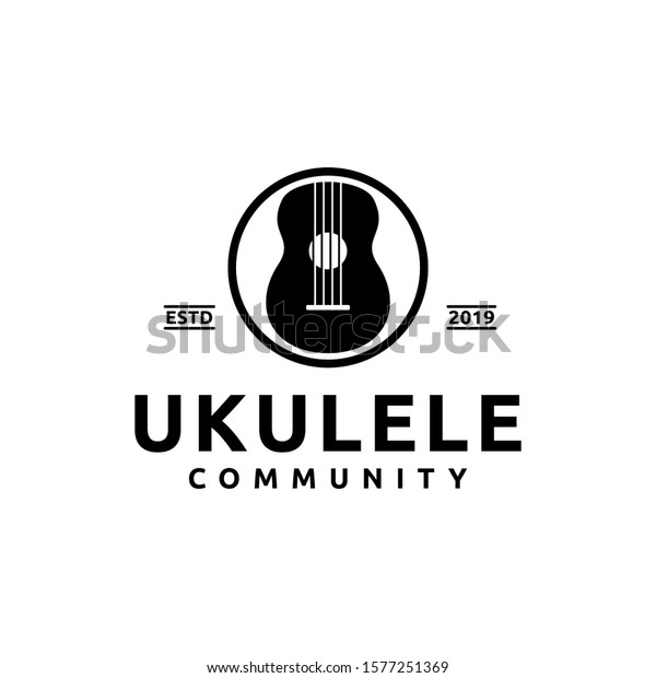 Ukulele Classic Logo Design Simple Typography Stock Vector (Royalty ...
