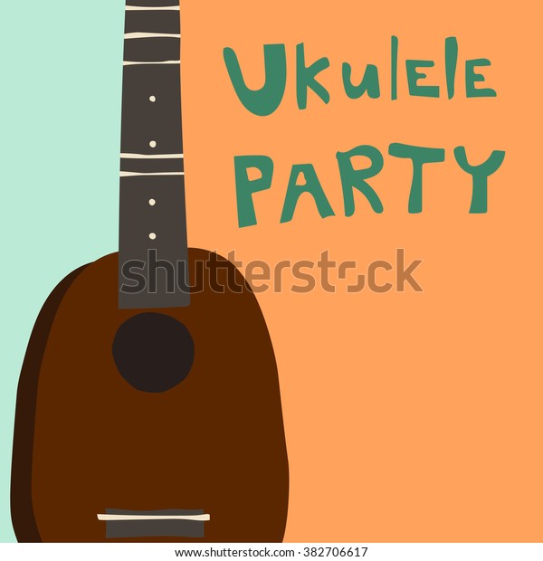 Ukulele Poster Concept Flat Style Vector Stock Vector (Royalty Free ...