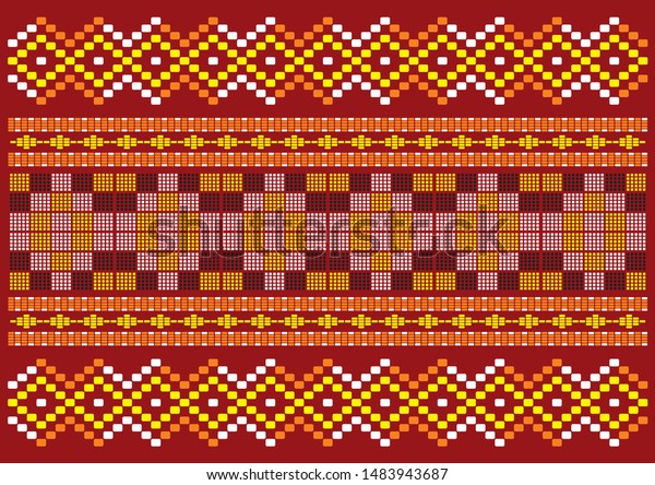 Ulos Indonesia Vector Tenun Pattren 스톡 벡터(로열티 프리) 1483943687 | Shutterstock