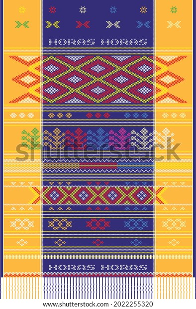 Ulos Sadum Angkola Batak Vector Indonesia Stock Vector (Royalty Free ...
