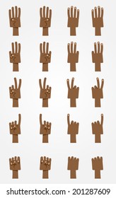 Ultimate Cartoon Hands Collection Darkskinned 1 Stock Vector (Royalty ...