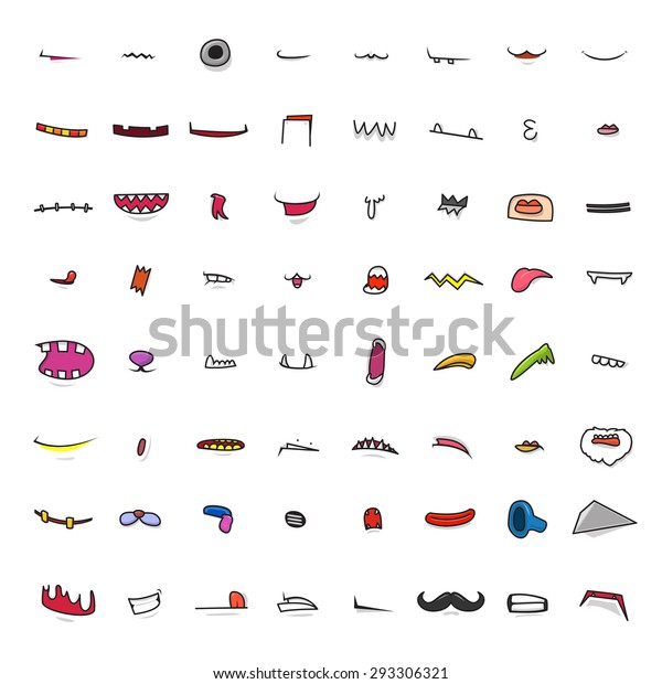 Ultimate Cartoon Mouths Collection Vector Illustration Stock Vector ...