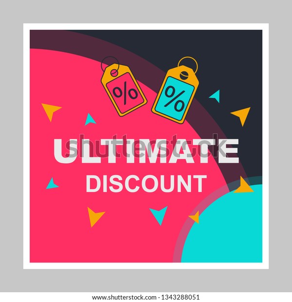 Ultimate Discount Social Media Posts Mockup Stock Vector (Royalty Free ...