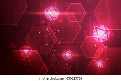 Ultra Hd Abstract Red Virus Technology Stock Vector (Royalty Free ...