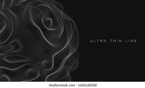 Ultra Thin Line Fluid Geometry Dynamic Stock Vector (Royalty Free ...