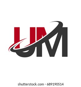 Um Initial Logo Company Name Colored Stock Vector (Royalty Free ...