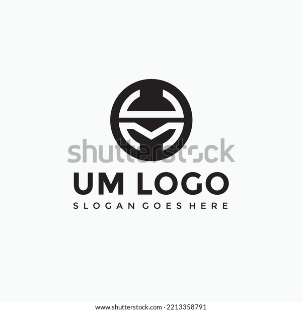 Um Letter Circle Logo Vector Image Stock Vector (Royalty Free ...