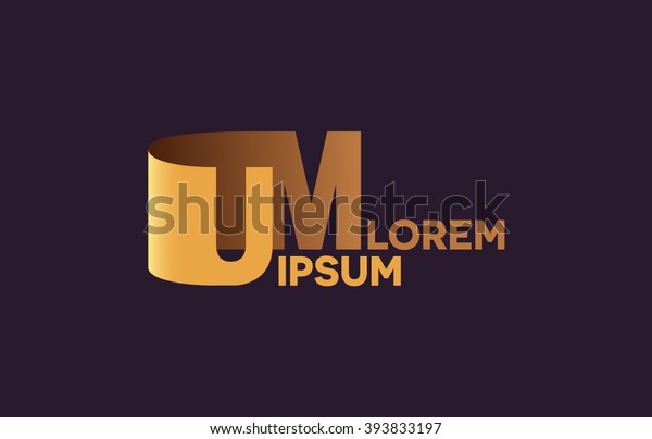 Um Letters Logo U M Letters Stock Vector (Royalty Free) 393833197 ...