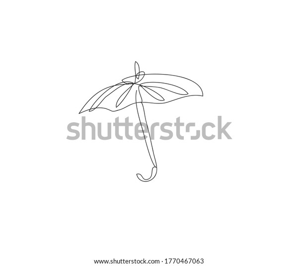 Umbrella Line Art Vector Design Eps10 Stock Vector (Royalty Free ...