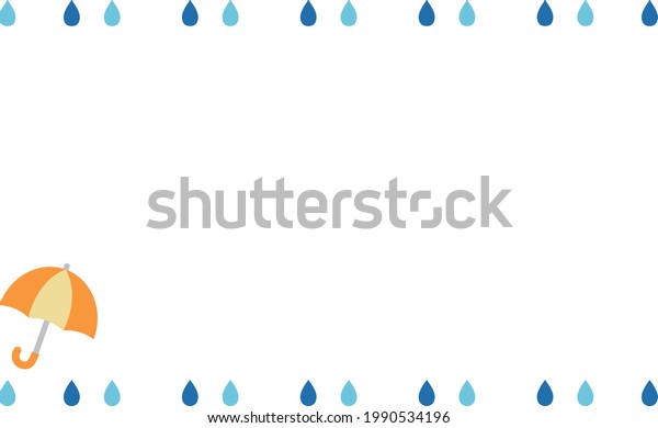 Umbrella Rain Frame Illustration Stock Vector (Royalty Free) 1990534196 ...