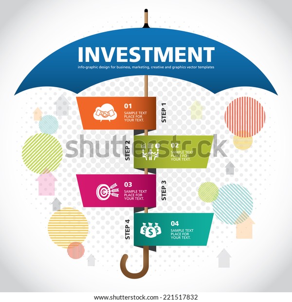 Umbrella Strategy Template Modern Info Graphic Stock Vector (Royalty ...