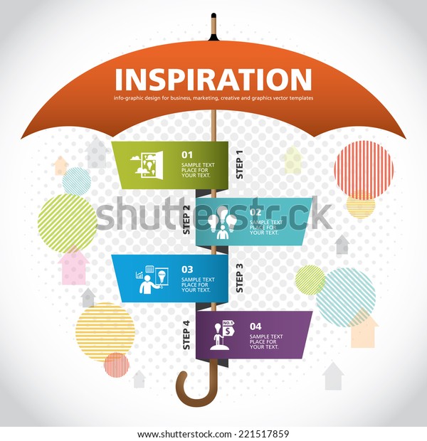 Umbrella Strategy Template Modern Info Graphic Stock Vector (Royalty ...