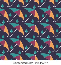 Umbrellas Seamless Abstract Vector Illustration Stock Vector (Royalty ...