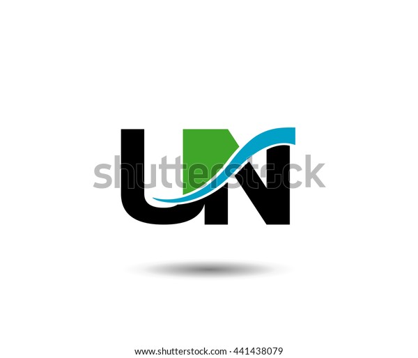 Un Logo Vector Graphic Branding Letter Stock Vector (Royalty Free ...