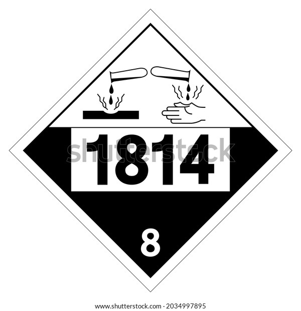 Un1814 Class 8 Potassium Hydroxide Symbol Stock Vector (Royalty Free ...